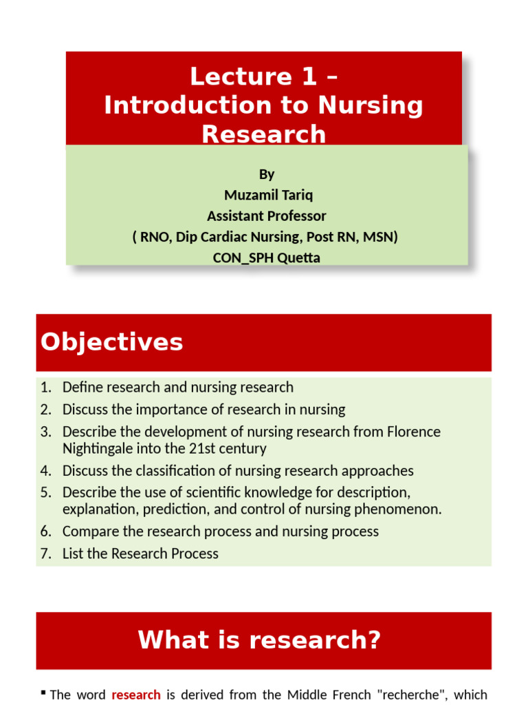 Nursing Research: Foundations and Approaches | PDF | Quantitative ...