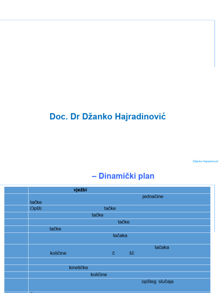 Predavanje BR 9 Dinamika Ver 2 | PDF