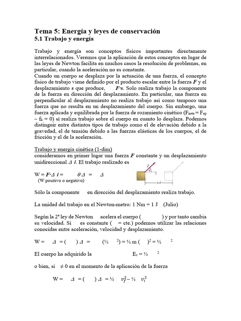 Trabajo y Energía: Conceptos Clave en Física | PDF | Fuerza | Fricción
