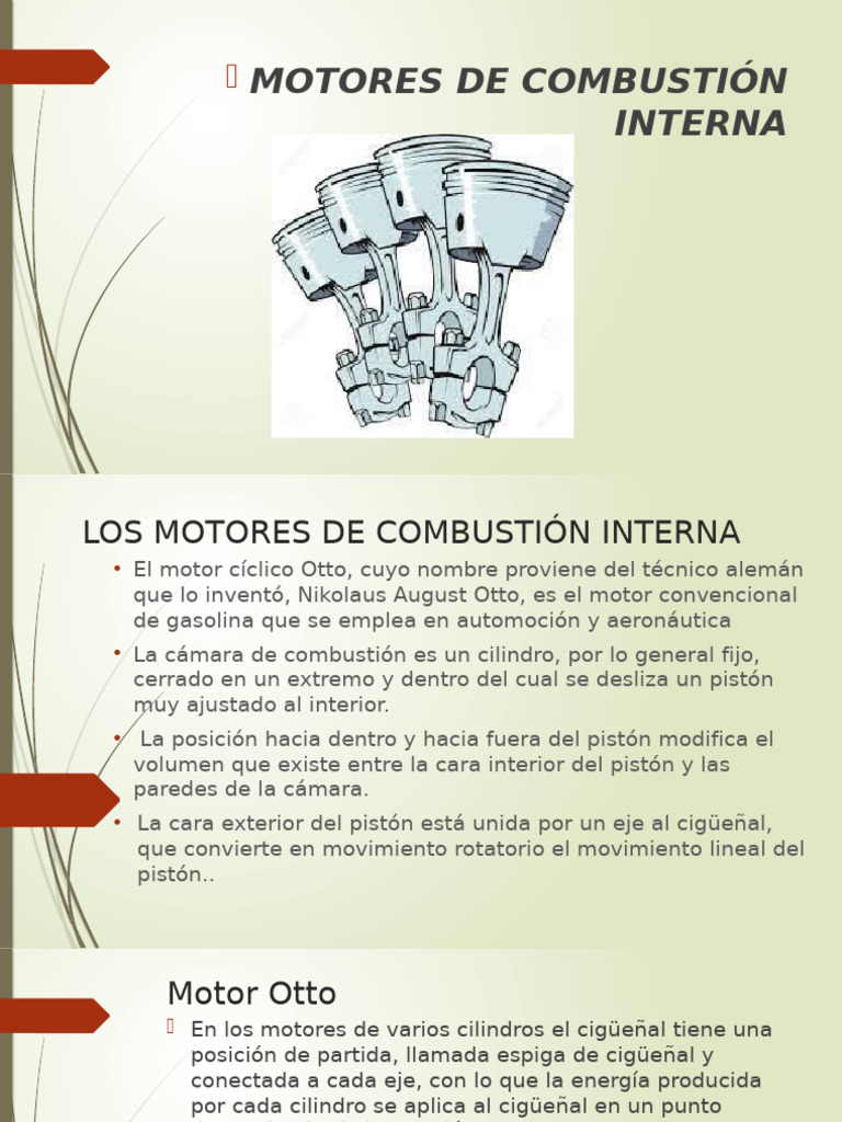 Motores de Combustión Interna: Tipos y Funcionamiento | PDF ...