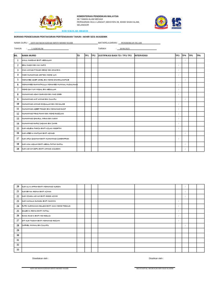 Borang Pbd 5 Adenium | PDF