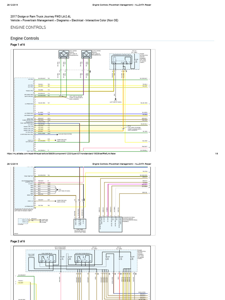 2017 Dodge or Ram Truck Journey FWD L4-2.4L DIAGRAM | PDF | Vehicle ...