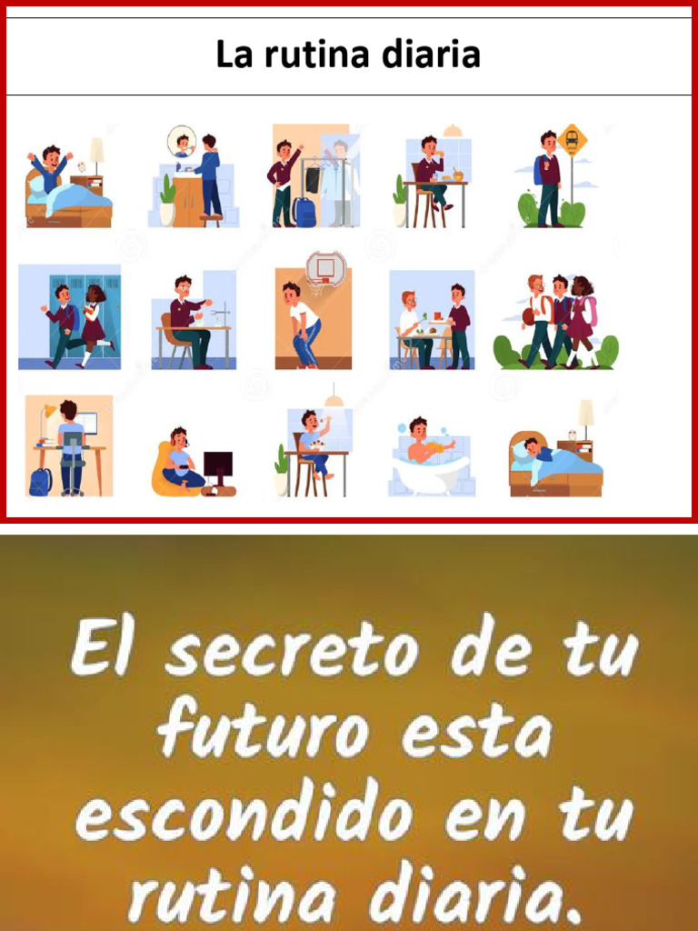 Rutina Diaria en Inglés y Español | PDF