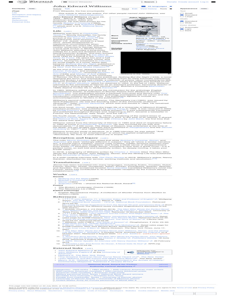 John Edward Williams - Wikipedia | PDF