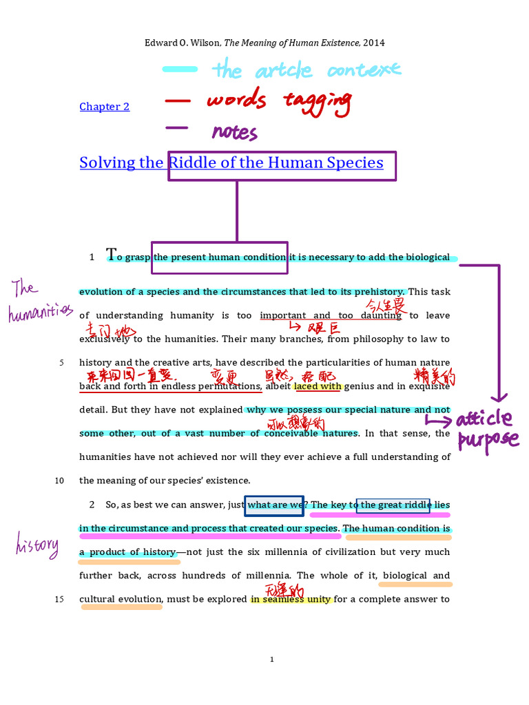 1.the Meaning of Human Existence - Wilson | PDF | Eusociality | Natural ...