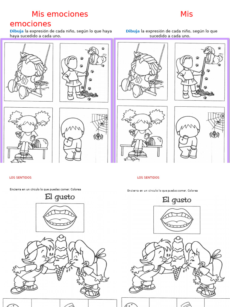 Mis emociones y los sentidos | PDF