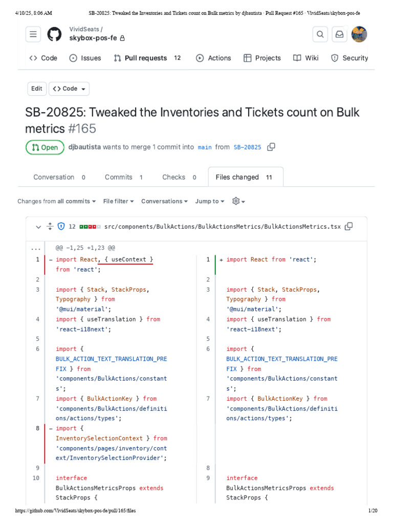 SB-20825 - Tweaked The Inventories and Tickets Count On Bulk Metrics by ...