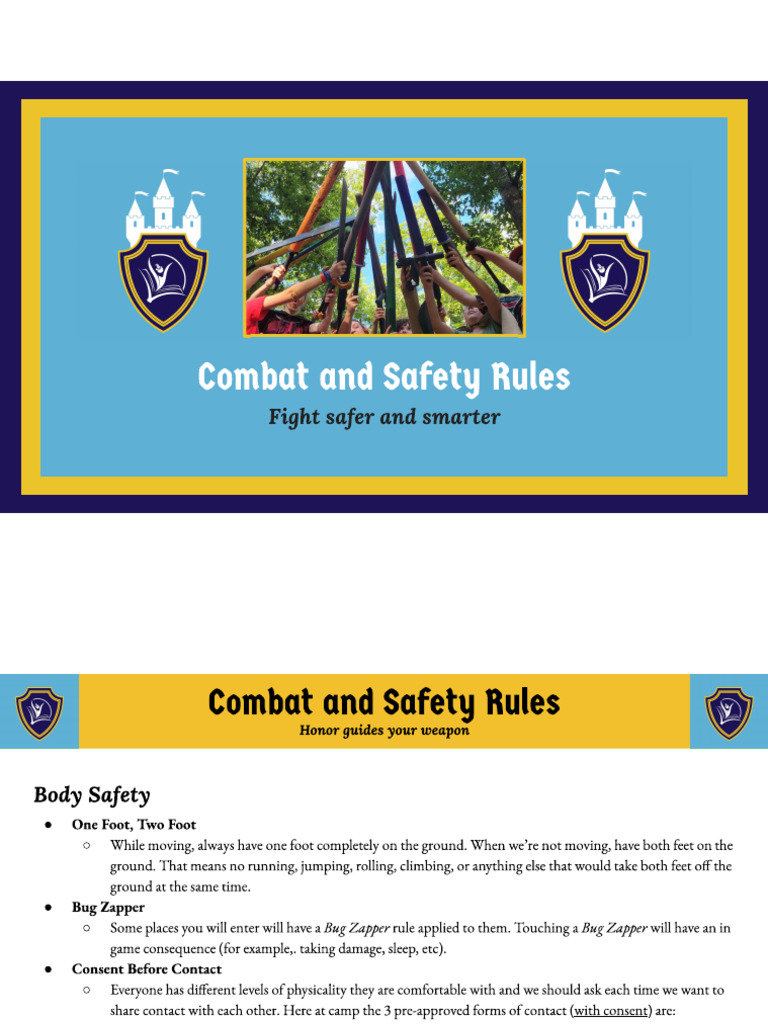 2025 Combat & Safety Rules | PDF
