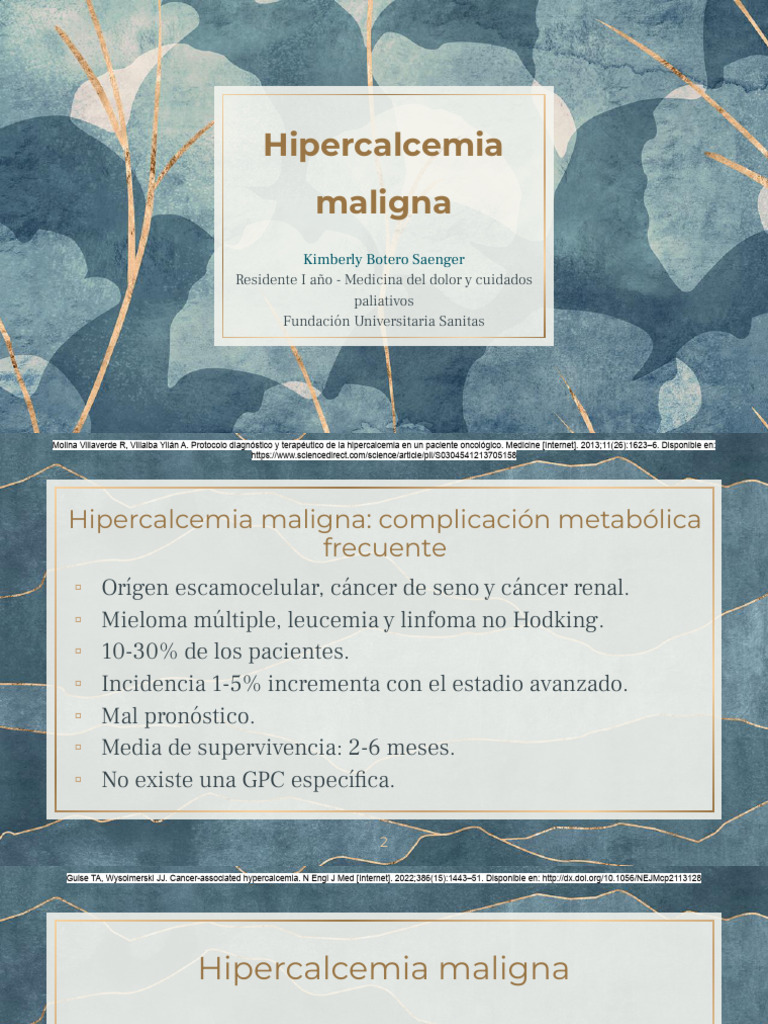 Tratamiento de hipercalcemia maligna | PDF | Cáncer | Medicina CLINICA
