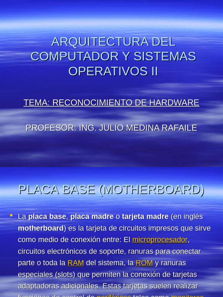 ARQUITECTURA DEL COMPUTADOR Y SISTEMAS OPERATIVOS II mery | PDF | Controlador de interfaz de red ...