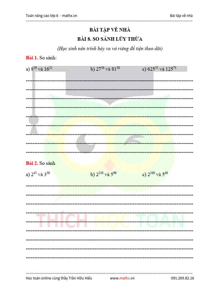 Bai 7 So Sanh Luy Thua | PDF