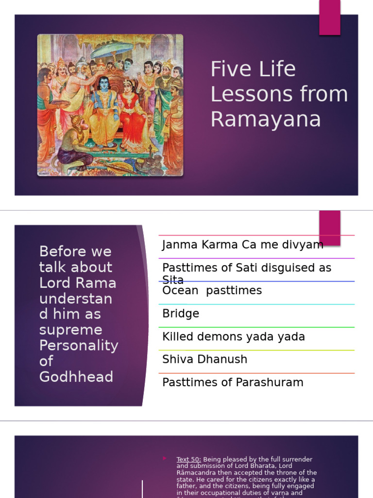 Five Life Lessons From Ramayana1 | PDF | Rama | Sita