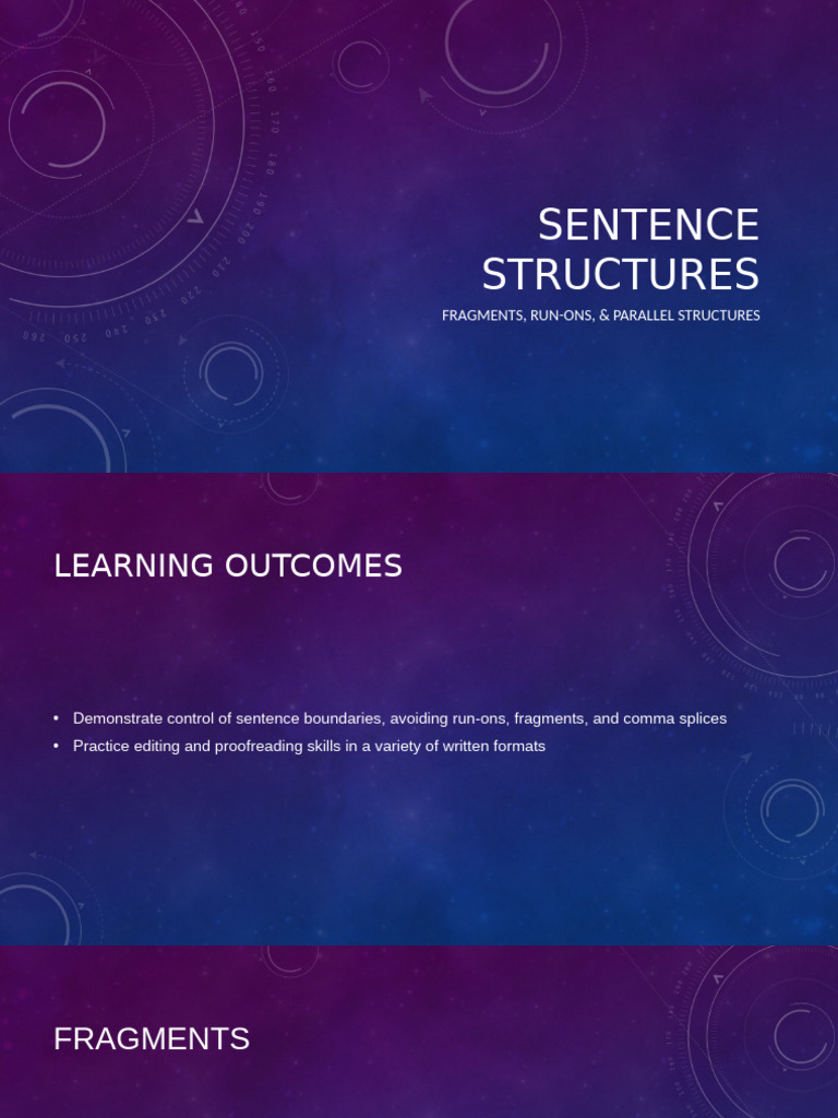 Mastering Sentence Structures: Fragments & Run-Ons | PDF | Adverb | Phrase
