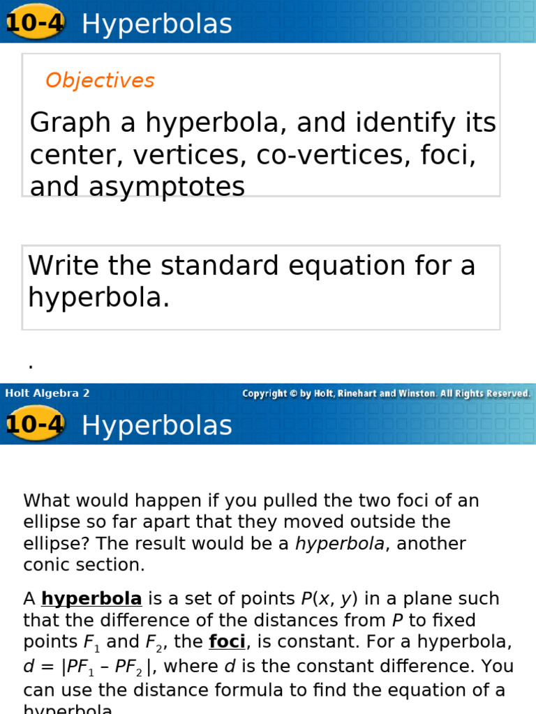 Hyperbola With Vertex at Origin | PDF | Geometric Shapes | Euclidean ...