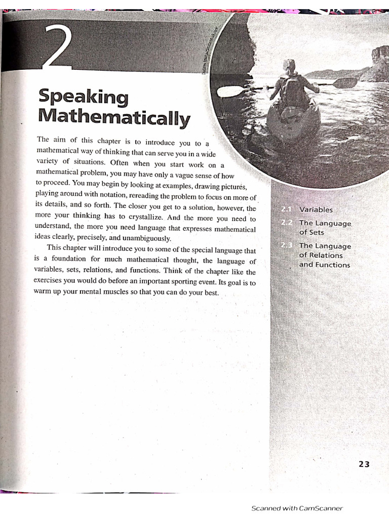 MMW Chapter 2 Speaking Mathematically | PDF