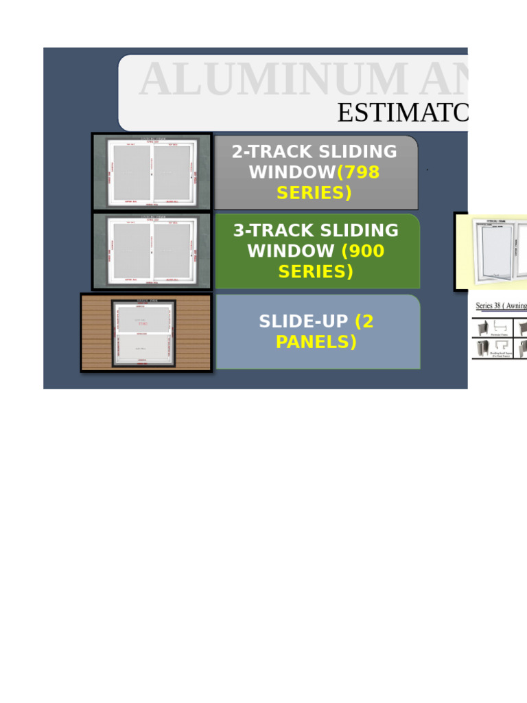 798 vs 900 Series Aluminum Windows | PDF | Window | Components
