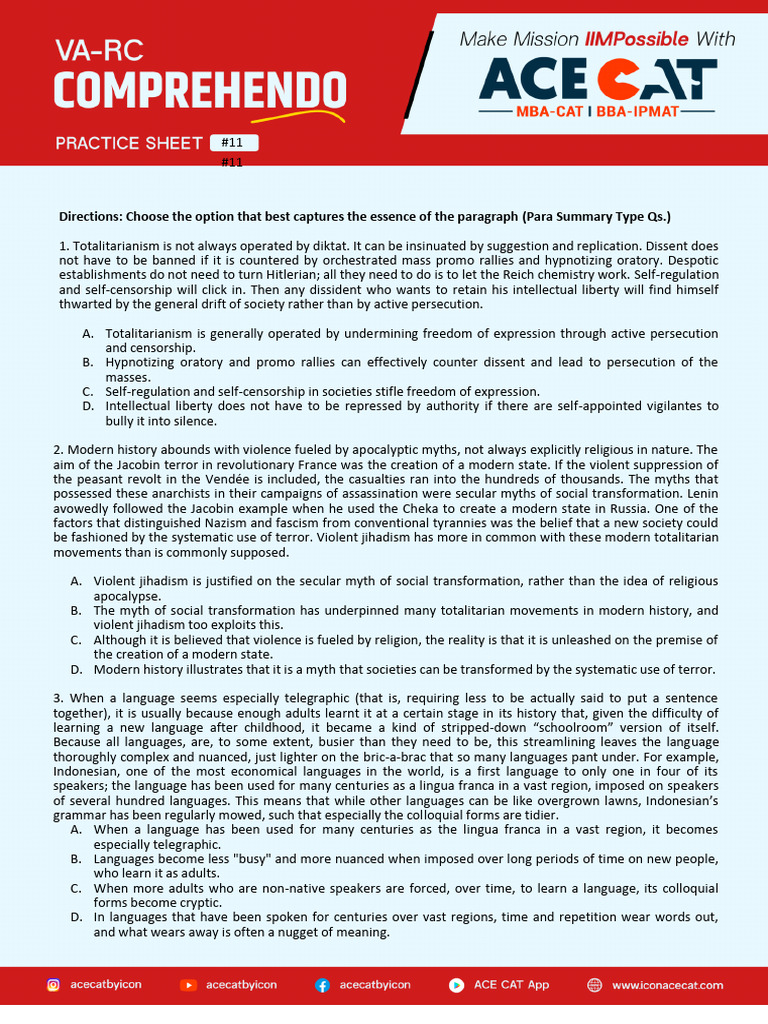 Comprehendo - 11 | PDF | Totalitarianism | Liberalism
