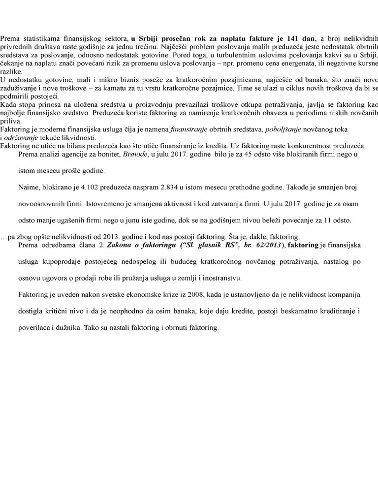 Sta Je Faktoring | PDF