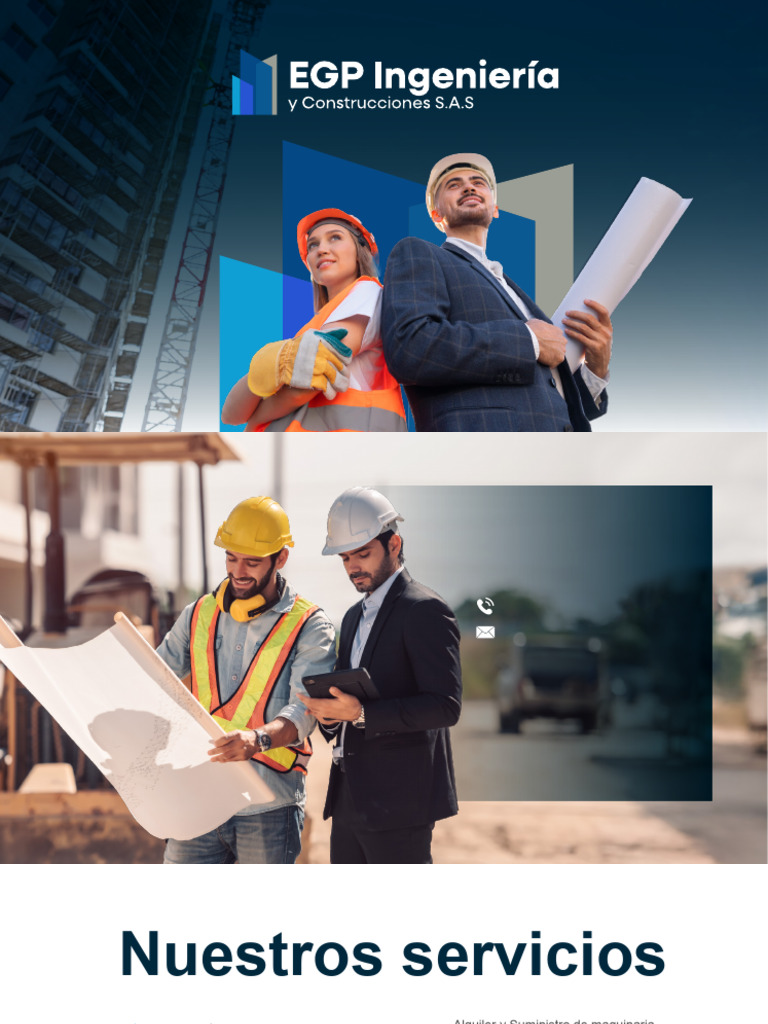 02 - Brochure P&F Constructora | PDF | Equipamiento pesado | Equipos de construcción