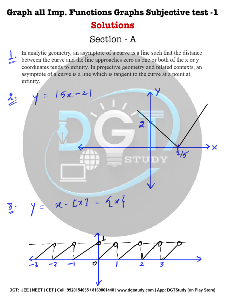 DGT Adv. Graphs Subj. T1 50M (5!2!25) (S) Fe-1 | PDF | Asymptote | Mathematical Physics
