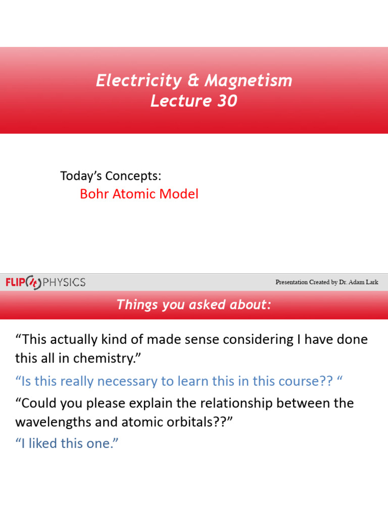 Bohr Model of the Hydrogen Atom | PDF | Atoms | Electron