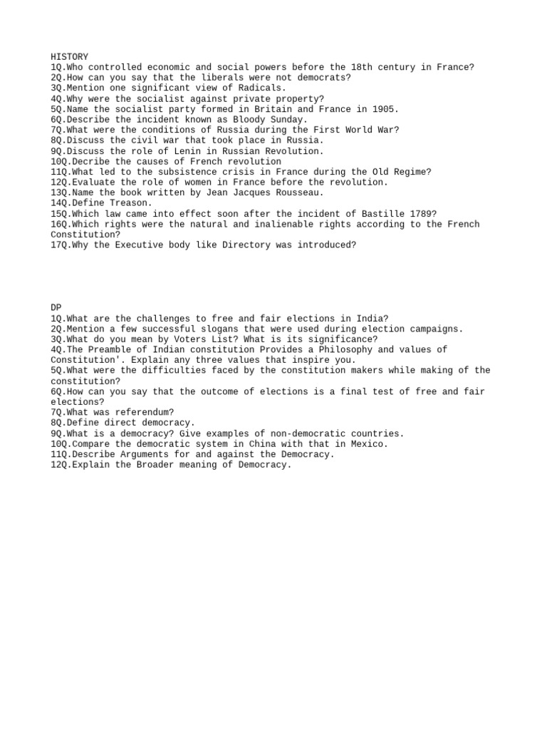 HISTORY and DP | PDF