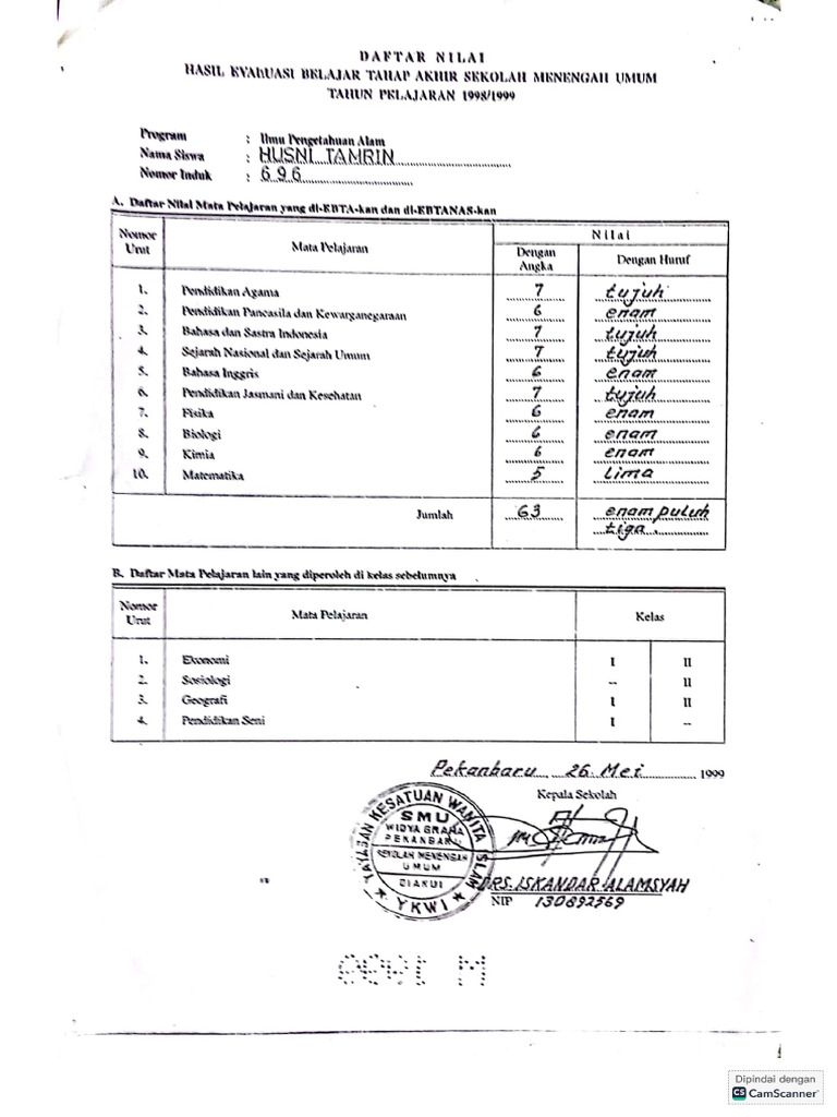 Transkip Husni | PDF