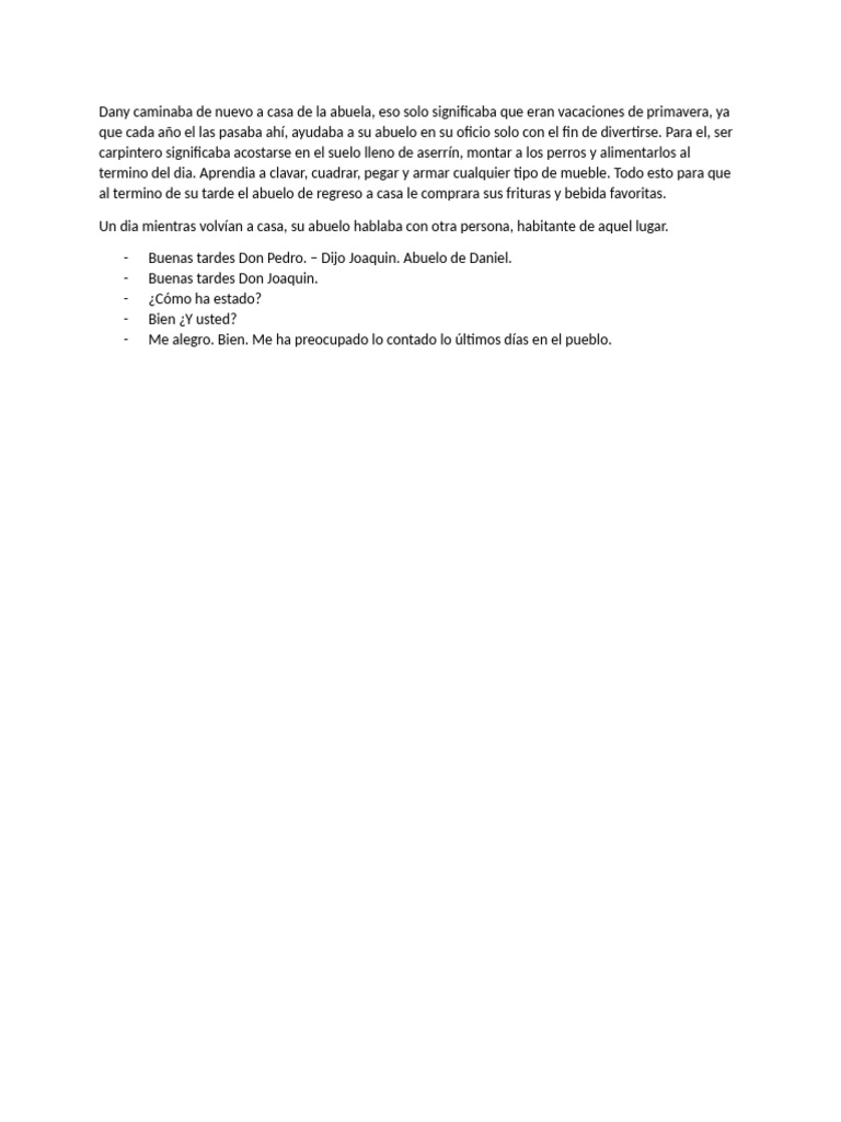 Vacaciones de primavera con el abuelo | PDF