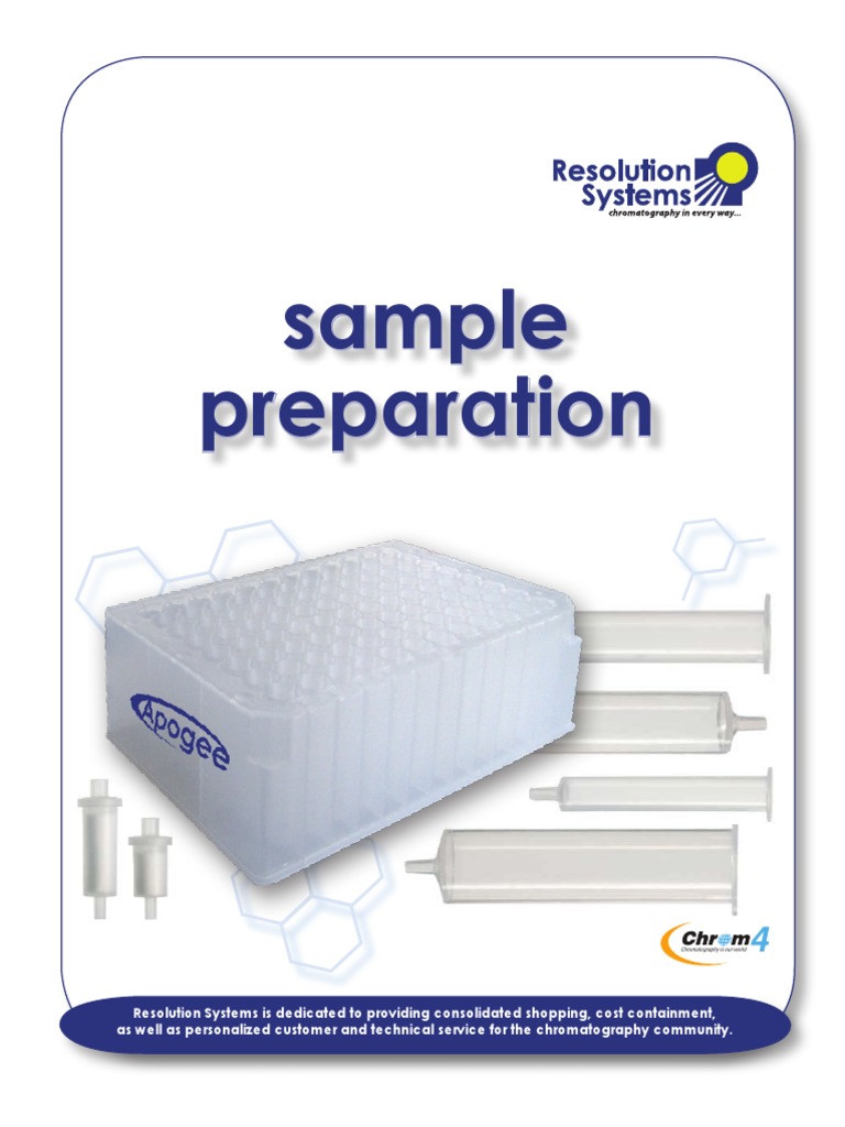 Sample Preparation - Resolution Systems | PDF | Ion Exchange | Chemical ...