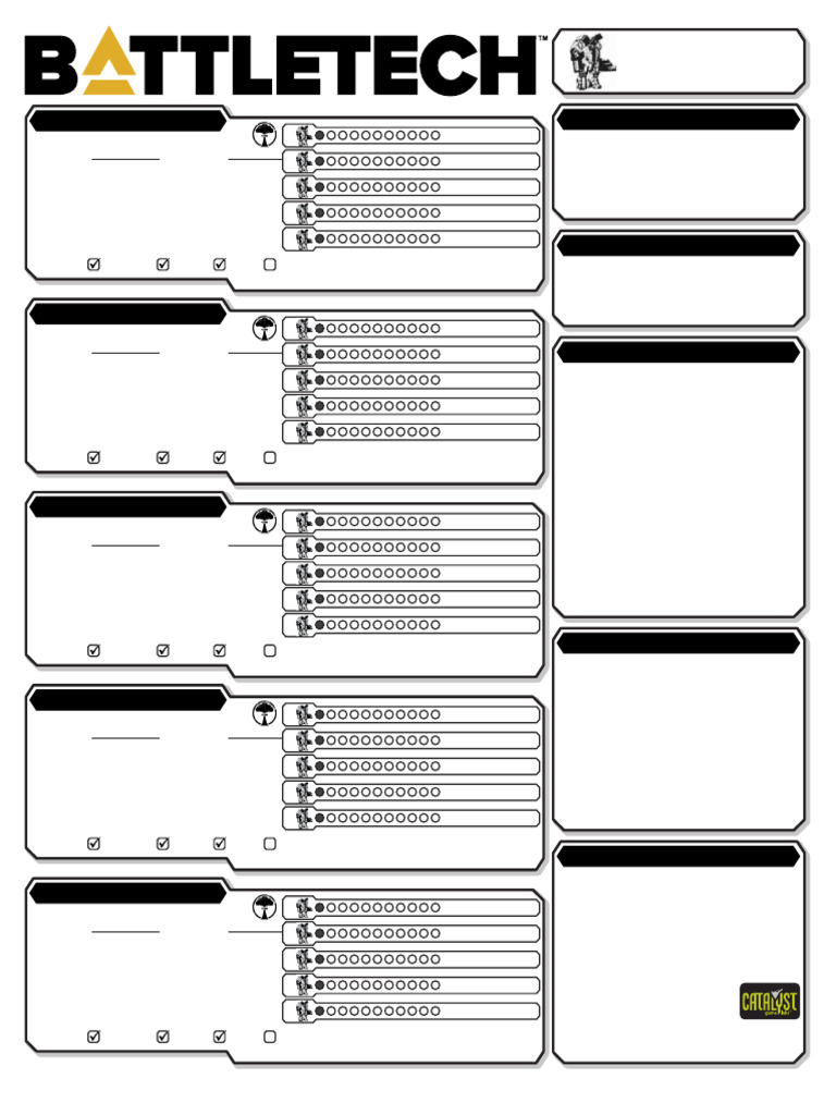 BattleTech Record Sheets: Clan Elemental Battle Armor (Fire) | PDF | Battle Tech