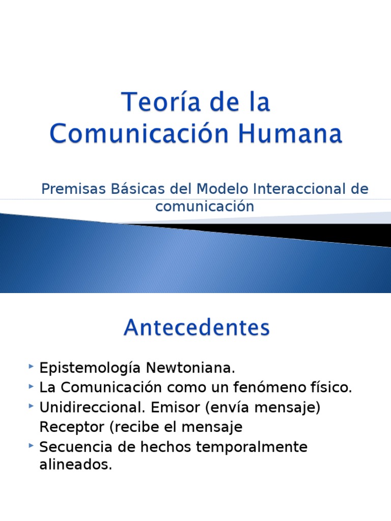 Premisas Basicas Teoria Interaccional de La Comunicacion | PDF