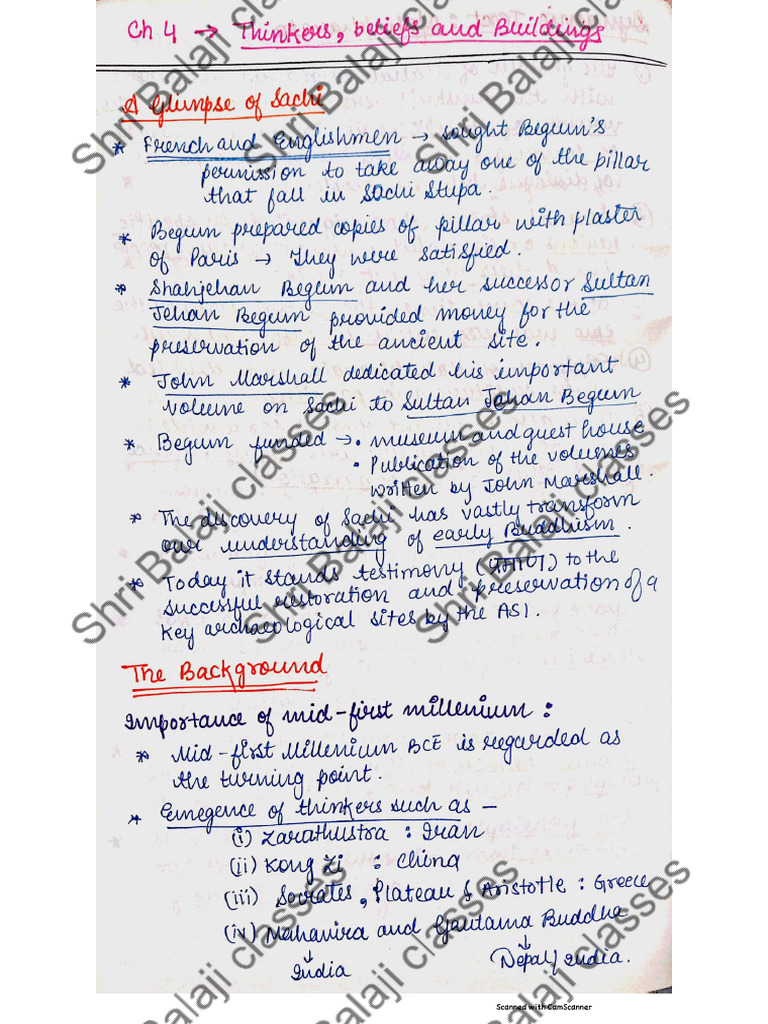 CH 4 Notes Class 12 History Watermark | PDF