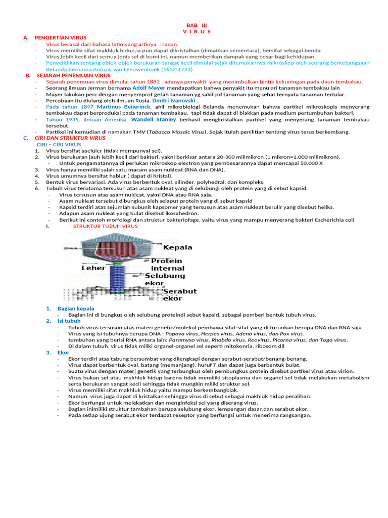 Materi Bab - III. Virus | PDF