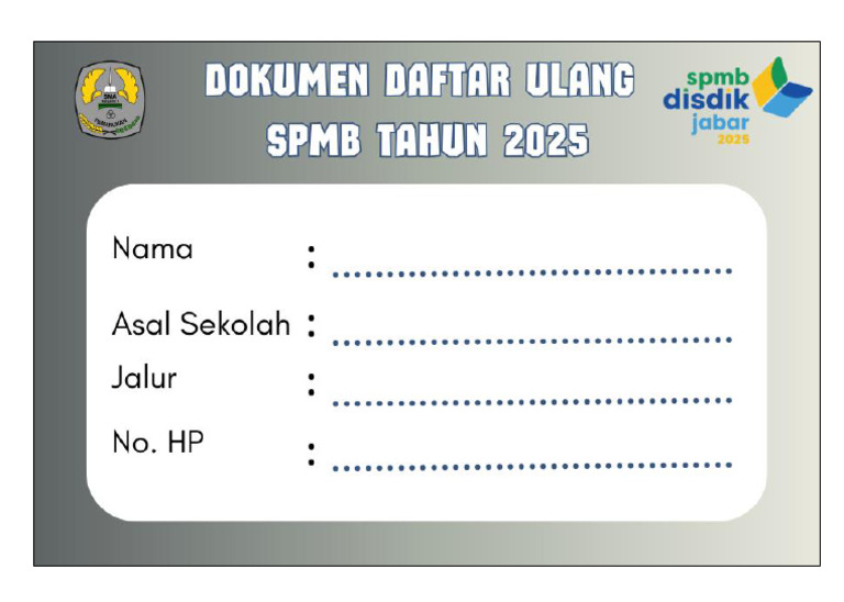 Label Map Spmb 2025 | PDF