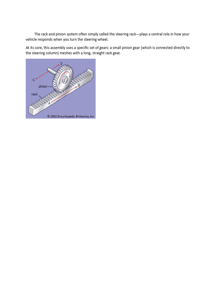 Understanding Rack and Pinion Steering | PDF