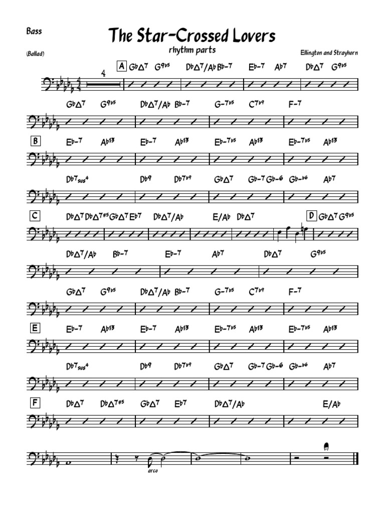 The Star-Crossed Lovers Rhythm Parts-Bass | PDF