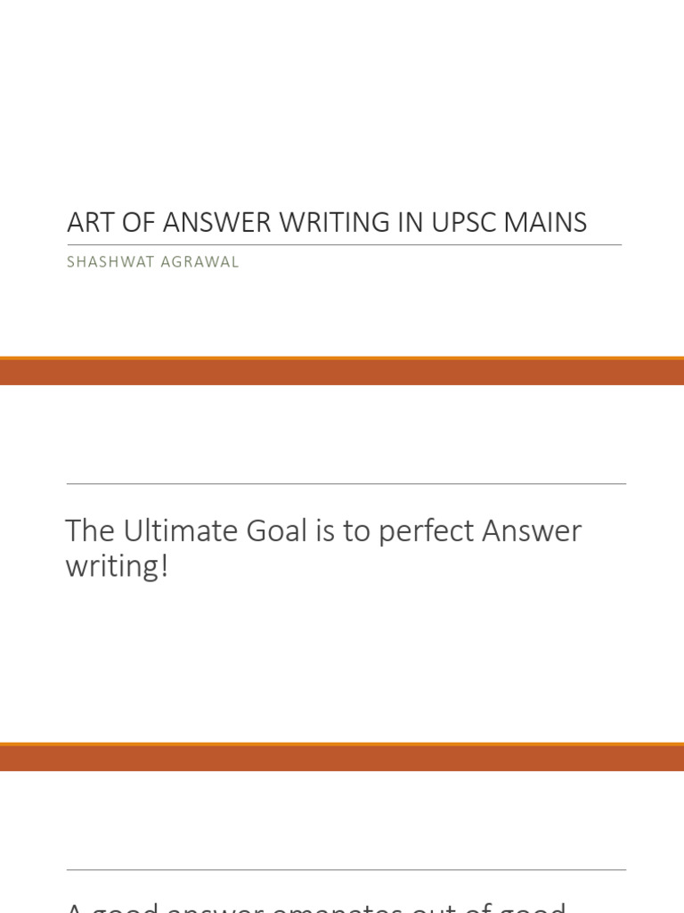 Art of Answer Writing - Mains 2026 | PDF