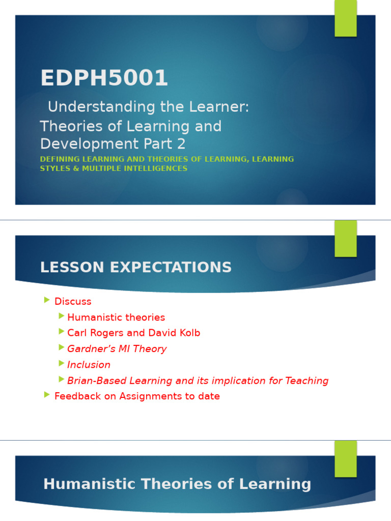 Understanding The Learner Part 2b | PDF | Intelligence | Learning