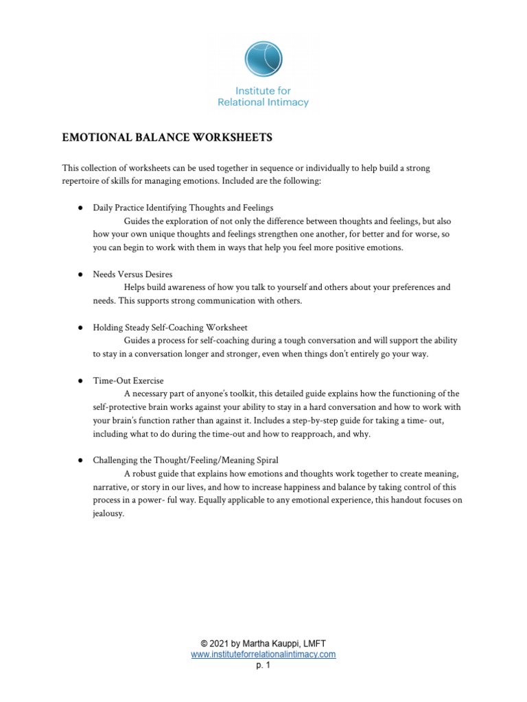 Emotional Balance | PDF