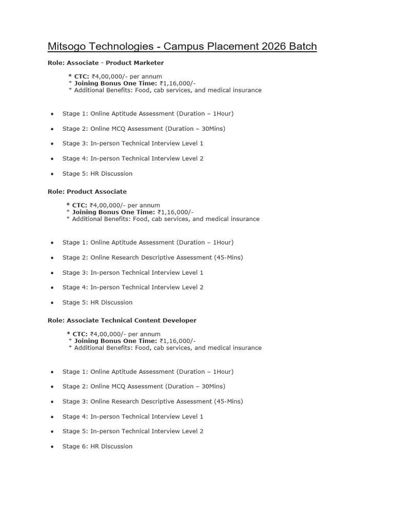 Mitsogo - Phase 2 Assessments and Interviews | PDF