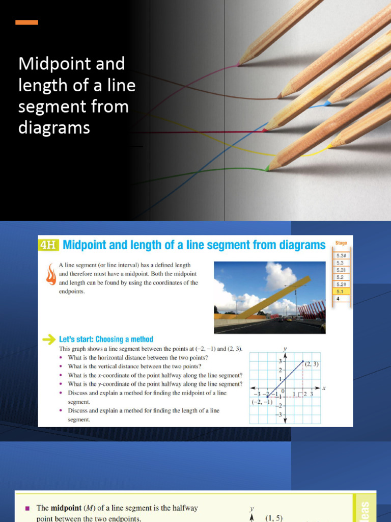 Midpoint and Length of A Line Segment From | PDF