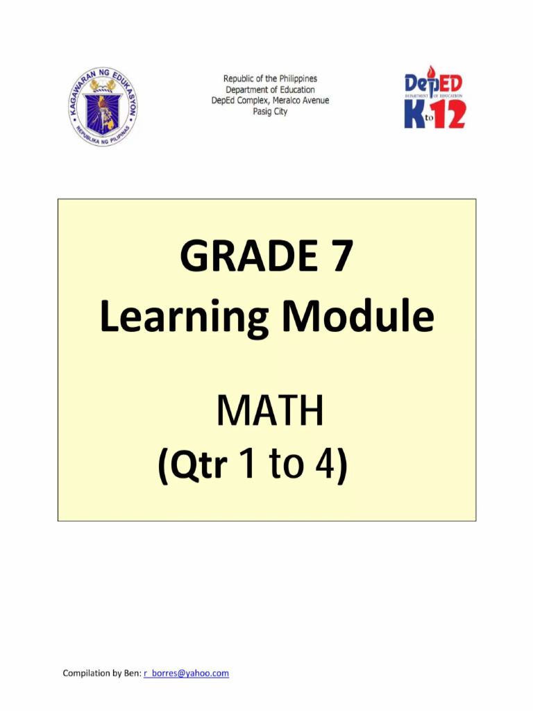 Mathematics Module | PDF