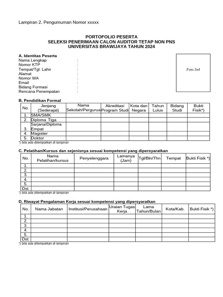 Format Portofolio | PDF