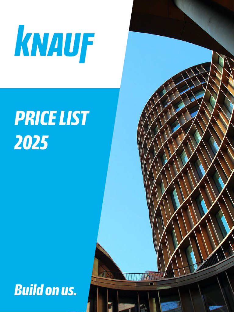 Knauf Price List 2025 | PDF | Drywall | Wall