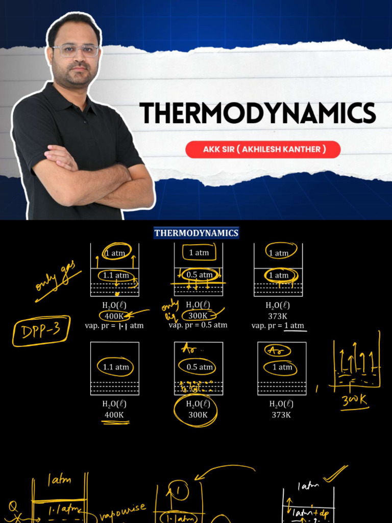 Thermodynamics-2 _ L-04 (Class Notes) _ 3rd Law of Thermodynamics | PDF