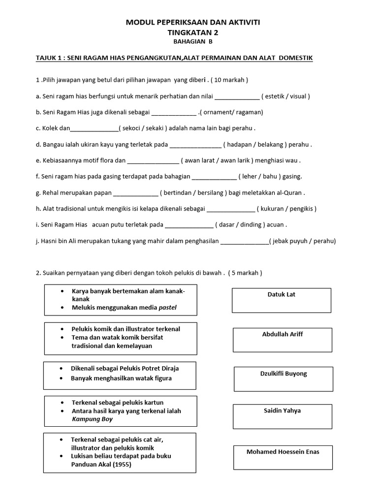 Tajuk 1 Soalan Struktur | PDF