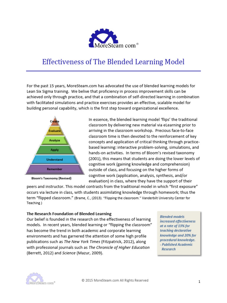 Effectiveness of Blended Learning | PDF | Educational Technology | Learning