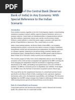 Role of RBI in Control of Credit | PDF | Reserve Bank Of India ...