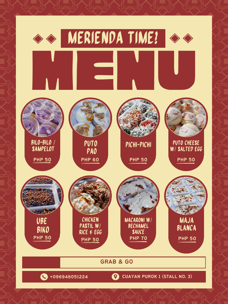 Affordable Filipino Menu Items | PDF