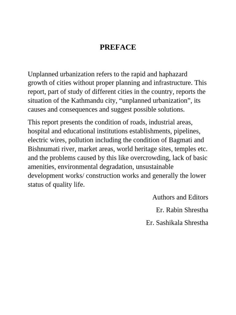Unplanned Urbanization in Kathmandu | PDF